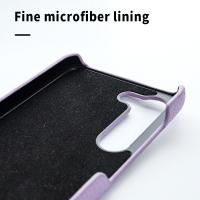 China Custom Luxury Genuine Leather Shockproof Phone Case for Samsung Galaxy S23 Ultra 2023 for sale