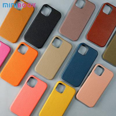 China Genuine Leather Camera Plating Phone Case for iPhone 14 13 Pro Max 16.5x8.3x1.5 cm for sale