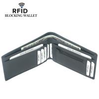 China Custom Logo Full Grain Genuine Leather Wallet for Men Credit Card Holder 2 Slot for sale