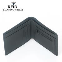 China Custom Logo Full Grain Genuine Leather Wallet for Men Credit Card Holder 2 Slot for sale