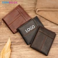 China Genuine Leather Anti-Theft Short Wallet for Men RFID Blocking Daily Use 12cm for sale