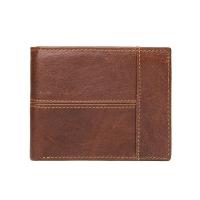 China Genuine Leather Anti-Theft Short Wallet for Men RFID Blocking Daily Use 12cm for sale
