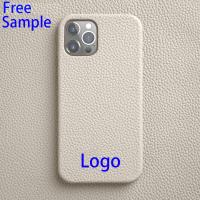 China Minibook Handmade Full Grain Pebble Leather Phone Case for iPhone 13 14 Pro Max 16.5x8.3cm for sale
