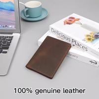 China RFID Blocking Genuine Leather Passport Wallet Open Closure Travel Credit Card Holder 14.5cm for sale