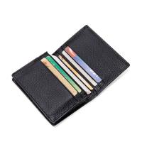 China Genuine Leather Credit Card Wallet Open Closure Business Card Holder for Women 11cm x 8cm for sale