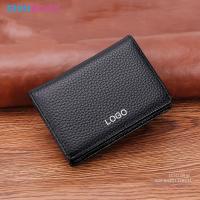 China Genuine Leather Credit Card Wallet Open Closure Business Card Holder for Women 11cm x 8cm for sale