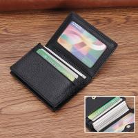 China Genuine Leather Credit Card Wallet Open Closure Business Card Holder for Women 11cm x 8cm for sale