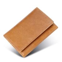 China Vintage Genuine Leather RFID Credit Card Holder Wallet for Men Short 11cm for sale