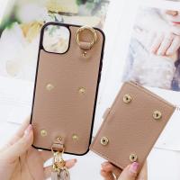 China Minibook PU Leather Cross Body Phone Case with Necklace Strap for iPhone 12 Pro Max 16.5x8.3cm for sale