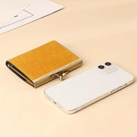 China Custom Vintage Genuine Leather Business Coin Purse ID Card Holder Wallet 10.5cm 8cm for sale