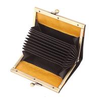 China Custom Vintage Genuine Leather Business Coin Purse ID Card Holder Wallet 10.5cm 8cm for sale