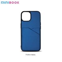 China Minibook Custom Genuine Leather Phone Case with Card Slot Holder for iPhone 13 14 Size 16.5x8.3cm for sale
