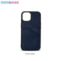 China Minibook Custom Genuine Leather Phone Case with Card Slot Holder for iPhone 13 14 Size 16.5x8.3cm for sale