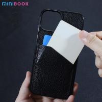 China Minibook Genuine Leather Phone Case Wallet Bag for Daily Life 16.5x8.3x2.5cm for sale