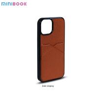 China Minibook Genuine Leather Phone Case Wallet Bag for Daily Life 16.5x8.3x2.5cm for sale