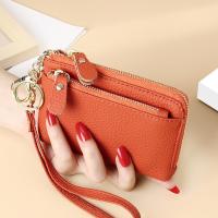 China Custom PU Leather Mini Passport Wallet Keychain 13x9.5cm Vintage Retro Small Coin Purse for sale