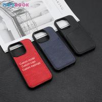 China Custom Genuine Leather Card Holder Phone Case for iPhone 14 Waterproof 16.5x8.3x2.5cm for sale