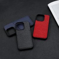 China Custom Genuine Leather Card Holder Phone Case for iPhone 14 Waterproof 16.5x8.3x2.5cm for sale