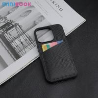 China Custom Genuine Leather Card Holder Phone Case for iPhone 14 Waterproof 16.5x8.3x2.5cm for sale