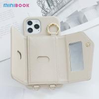 China Minibook Genuine Leather Wristband Card Holder Wallet for iPhone 14 16.5x8.3x3cm for sale