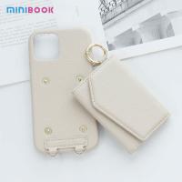 China Minibook Genuine Leather Wristband Card Holder Wallet for iPhone 14 16.5x8.3x3cm for sale