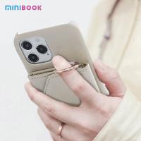 China Minibook Genuine Leather Wristband Card Holder Wallet for iPhone 14 16.5x8.3x3cm for sale