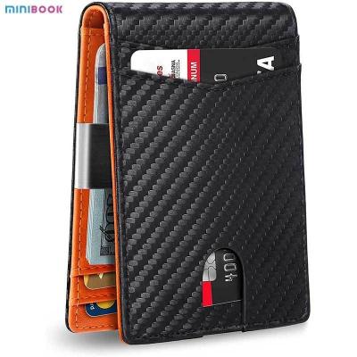 China Men's Genuine Leather RFID Blocking Wallet Credit Card Holder Low MOQ Mix Models for sale