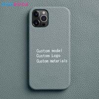 China Genuine Pebble Leather Phone Case for iPhone 14 Pro Max Samsung 16.5x8.3cm Custom Logo for sale
