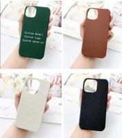 China Custom Logo Genuine Leather Phone Case for iPhone 14 Pro Max Luxury Shockproof 16.5x8.3cm for sale