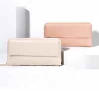 China PU Leather Credit Card Holder with Zipper Phone Holder Wallet Long 19.5cm Anti-Theft for sale