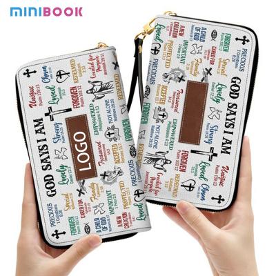 China Minibook Long PU Leather Zip Wallet for Women Fashion Anti-Theft Clutch 20cm for sale