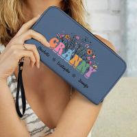 China Minibook Long PU Leather Zip Wallet for Women Fashion Anti-Theft Clutch 20cm for sale