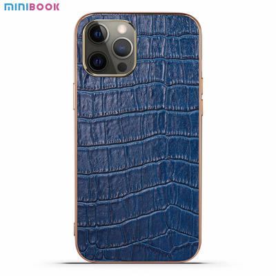 China Shockproof Luxury Crocodile Skin Pattern Leather Phone Case for iPhone 12 13 14 Pro Max 15cm for sale