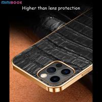 China Shockproof Luxury Crocodile Skin Pattern Leather Phone Case for iPhone 12 13 14 Pro Max 15cm for sale