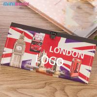 China PU Retro Cartoon Coin Long Wallet with Zipper Closure Custom Patterns 19cm x 10cm for sale