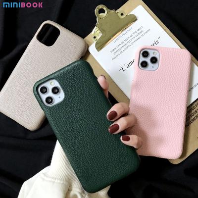 China Custom Lychee Pattern Phone Case for iPhone 13 Series PC PU Material OEM ODM 15cm for sale