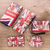 China PU Retro Cartoon Coin Long Wallet with Zipper Closure Custom Patterns 19cm x 10cm for sale