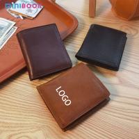 China RFID Blocking Genuine Cowhide Leather Men's Wallet Multi Card Slot Short Wallet 11cm for sale