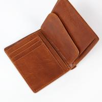 China RFID Blocking Genuine Cowhide Leather Men's Wallet Multi Card Slot Short Wallet 11cm for sale