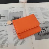 China Korean Style Fashion Small Card Holder Wallet with Trendy College Pendant PU Leather 12cmx10cm for sale