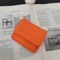 China Korean Style Fashion Small Card Holder Wallet with Trendy College Pendant PU Leather 12cmx10cm for sale