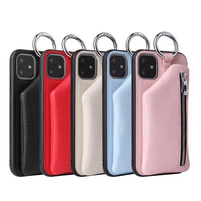 China PU Leather Wallet Phone Case for iPhone 7 8 11 12 13 Pro Max with Card Holder Custom Design for sale