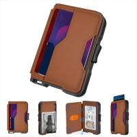 China Genuine Leather Mini Coin Purse Short Wallet Retro Zipper Clutch 11cmx7.5cm for sale