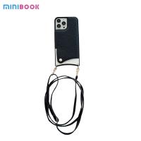 China Genuine Leather Lanyard Phone Case for iPhone 13 Pro 15cm Color Change Lychee PU for sale