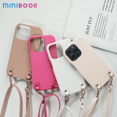 China Compatible For Iphone Minibook Customize Logo Lanyard Mobile Cover Cellphone Casing for sale