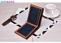 China Custom Logo Leather Wallet for Men Luxury Slim Clamshell Bifold 8 Card Slots for sale
