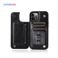 China Minibook 0.05kg PU Leather Protective Phone Case for iPhone 13 12 Custom Logo for sale