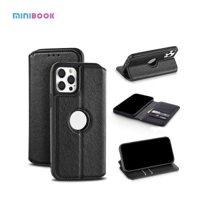 China Waterproof Minibook Magnetic PU Leather Phone Case for iPhone 12 Pro 15x7.5cm for sale
