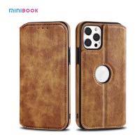 China Waterproof Minibook Magnetic PU Leather Phone Case for iPhone 12 Pro 15x7.5cm for sale