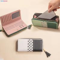 China Women PU Leather Long Wallet Zipper Closure Clutch Waterproof Fashion Card Holder 20cm for sale